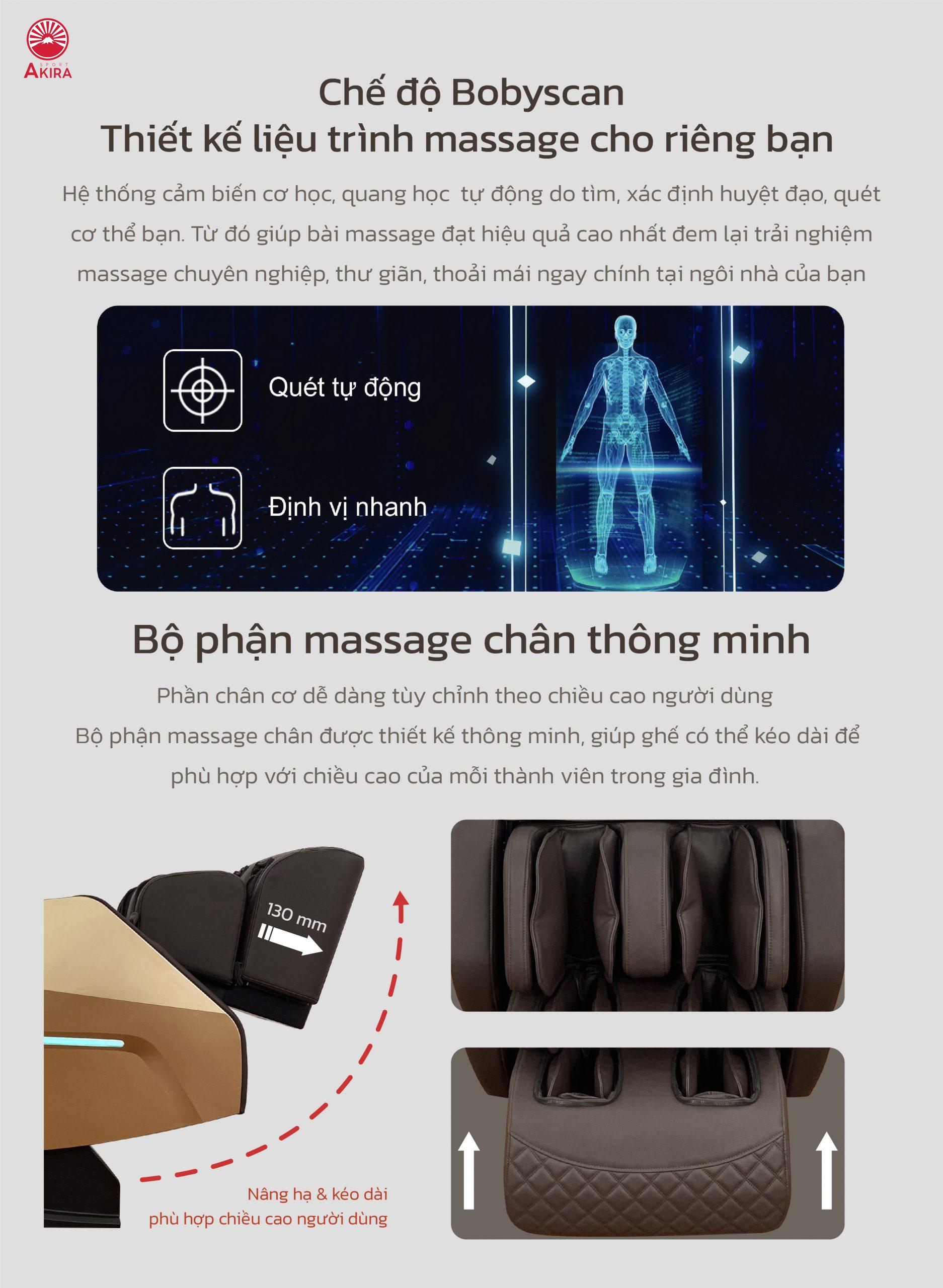 Ghế massage akirasport B520 – Akira